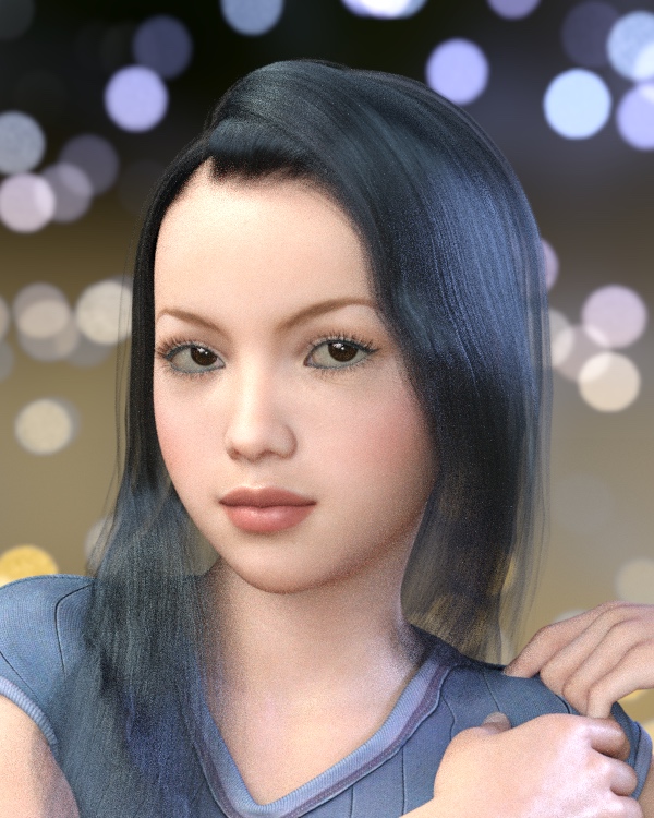 ななこの作り方その8 Surfacesの修正（眉毛編） - DazStudioで日本人キャラを作る。