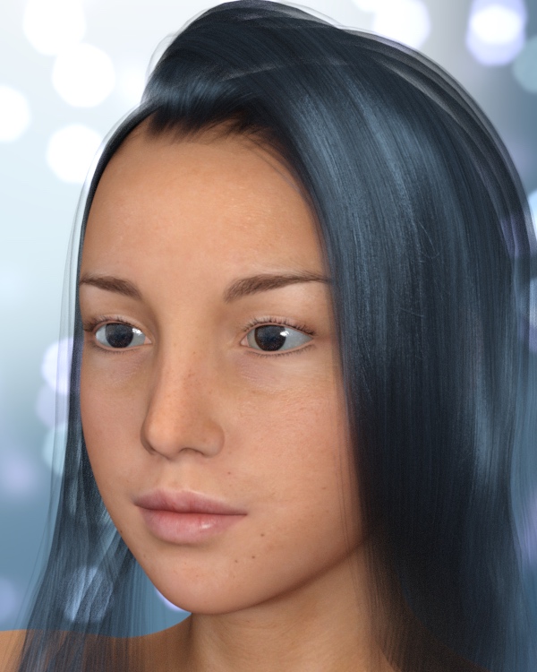 ナナコの作り方その2 顔の輪郭の修正 - DazStudioで日本人キャラを作る。