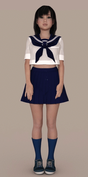 うごイラ 自動番号割り付けシステムの作成 - DazStudioで日本人キャラを作る。