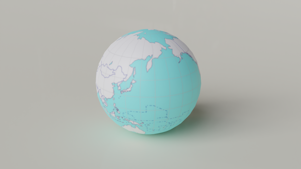 Blender3.0 地球儀ビー玉の作り方 - ribdestroyerのブログ