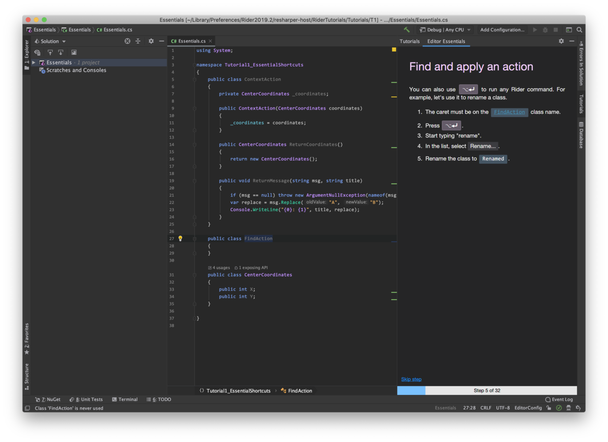 Rider TutorialでRiderを使いこなし術を学ぶ - より良いエンジニアを目指して