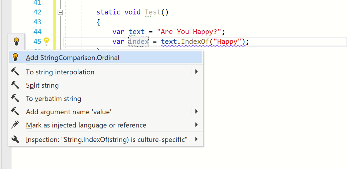 なぜResharperはAdd StringComparison.Ordinalを提案してくるのか？ - より良いエンジニアを目指して