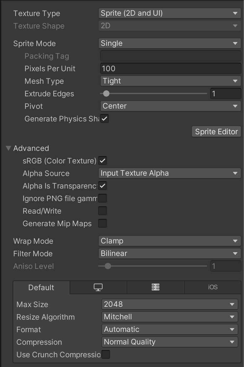 Compressed texture xxx is used as icon. This might compromise visual ...