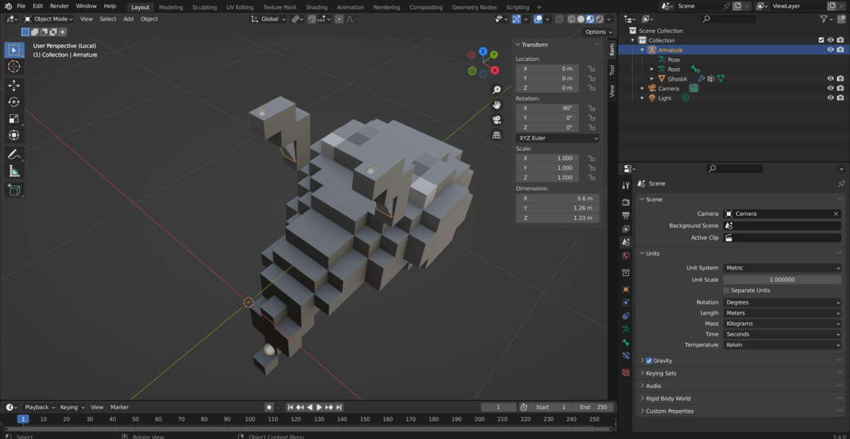 BlenderからArmature付モデルをFbx出力をしてUnityで読み込む際に、スケールを1倍、回転を(0,0,0)にする方法 ...