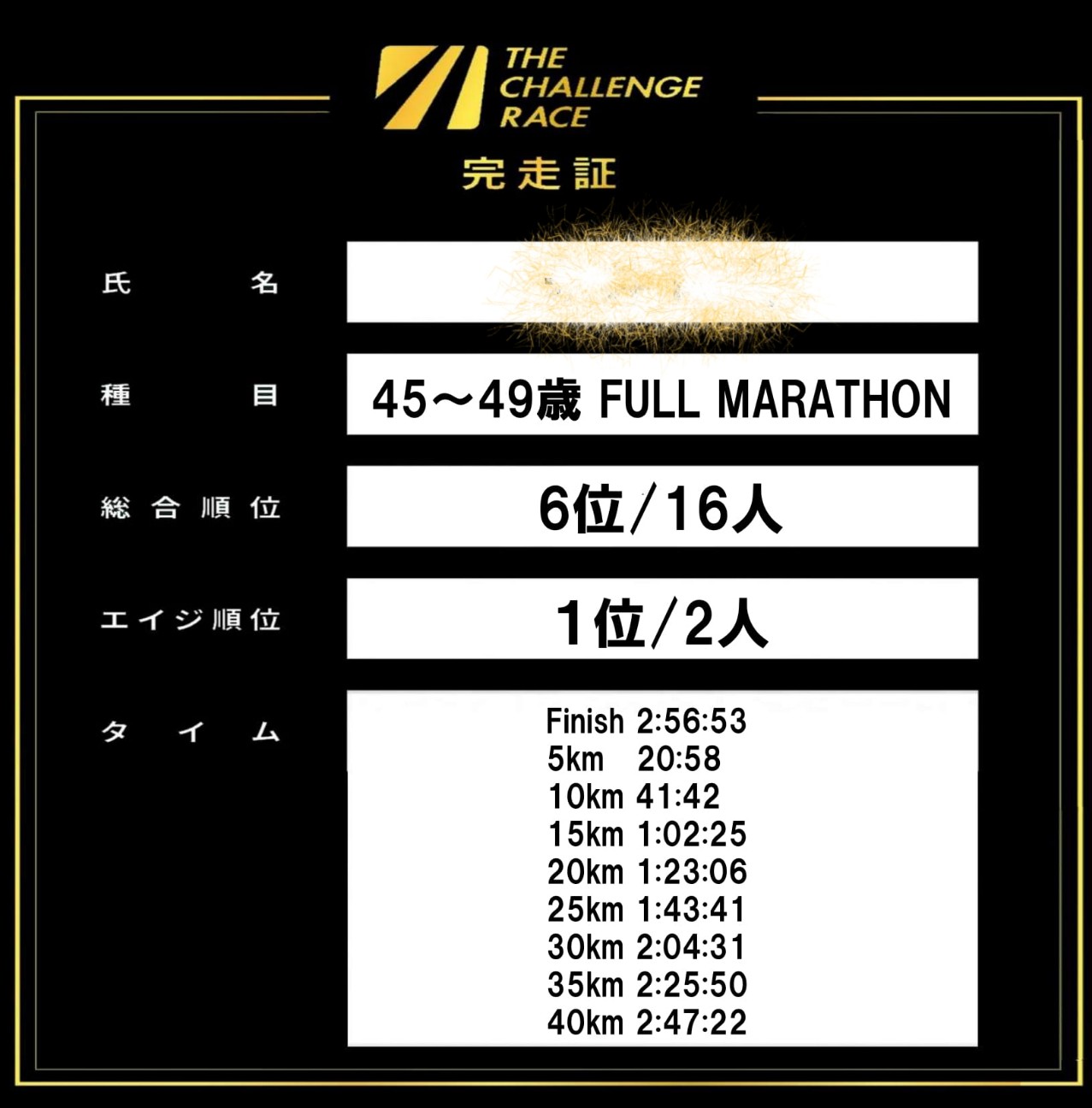 【レースレポ】The Challenge Race - ランニング たまに自転車 あとは酒