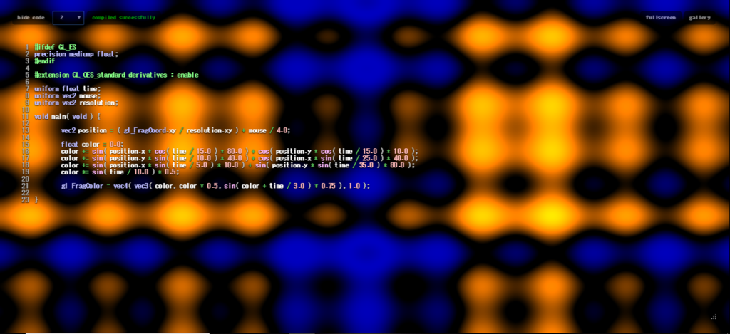 ProcessingでGLSLを実行してみた - Palette