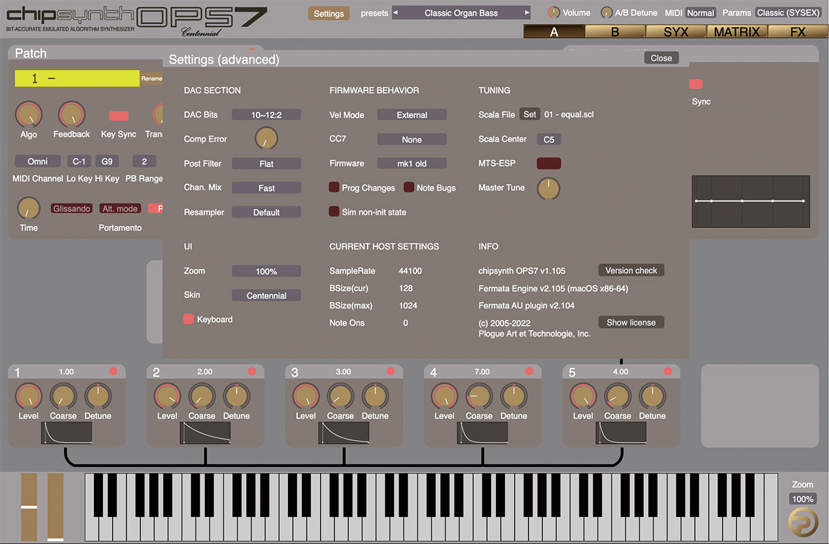 PLOGUE Chipsynth OPS7 レビュー：6オペレーター／32アルゴリズムの音源を2系統備えたFMシンセ音源 - サンレコ 〜音楽制作と音響のすべてを届けるメディア