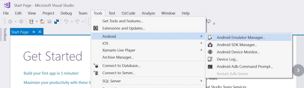 Xamarin Android Device Manager のインストール - rksoftware