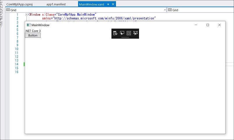 .NET Core 3 の WPF で XAML がプレビューされるらしいので試してみた ※修正追記あり - rksoftware