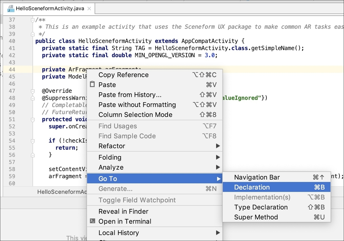 Xamarin Android で ARCore Sceneform (プロジェクト作成) - rksoftware