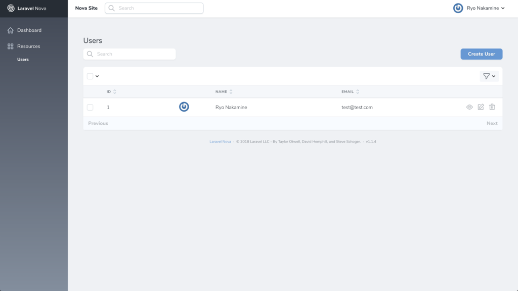 Laravel Novaをインストールしてみる - Ryo Nakamine