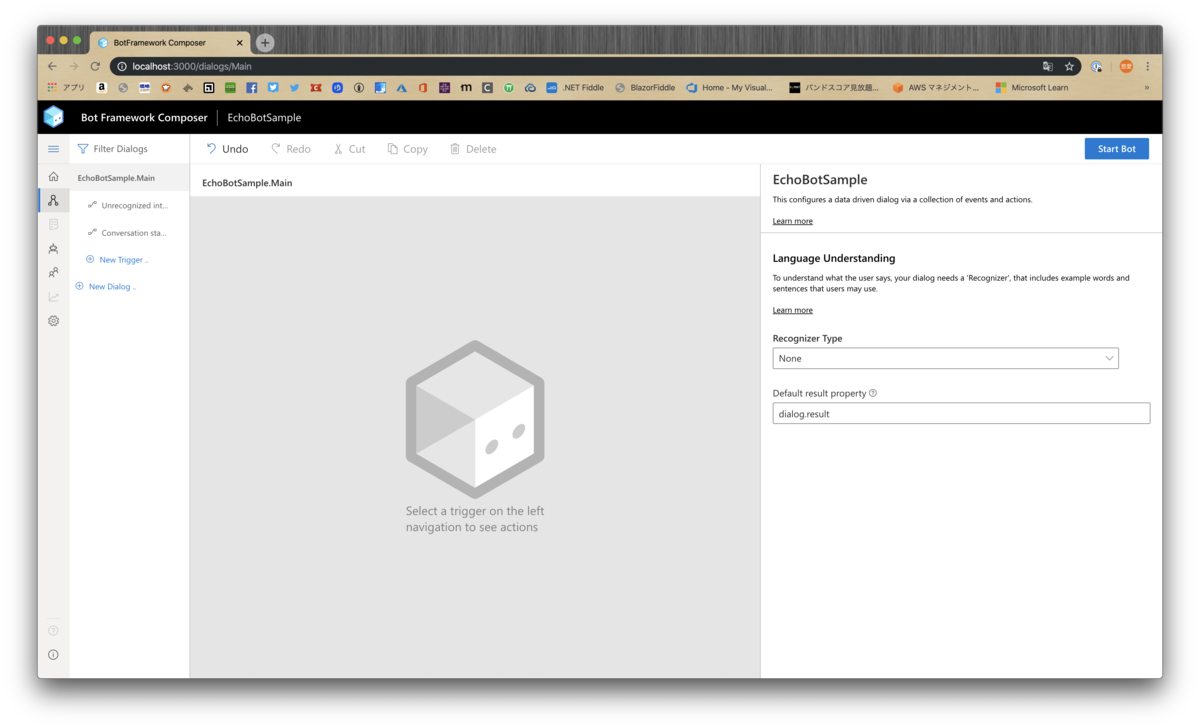 Microsoft Bot Framework Composer を使ってみた - るぴブロ