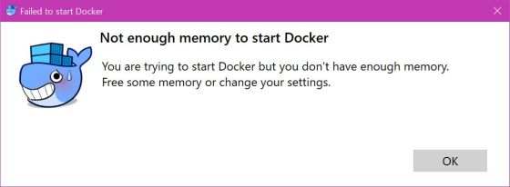 Docker for WindowsでOut of memoryが出たので再起動した - メンチカツには醤油でしょ!!