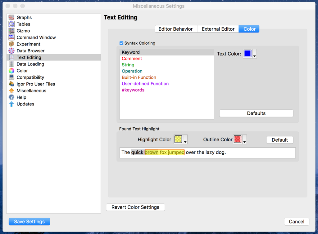 Igor Proでプロシージャの配色を変えて楽しく作業する - Make/FREE