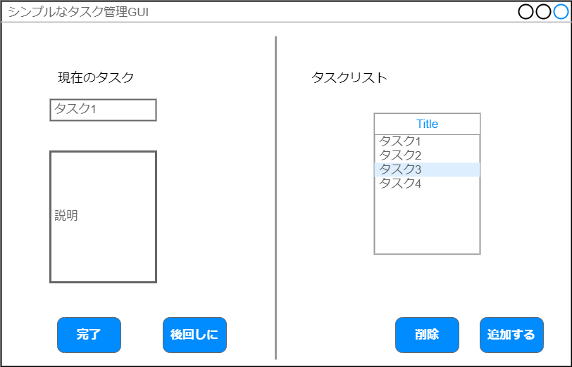 シンプルなタスク管理GUIその1 - ryotankの備考録日記
