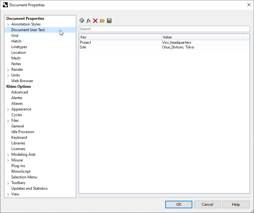 なぜRhinoではUser Textで情報を保持するべきなのか？ - vicc blog