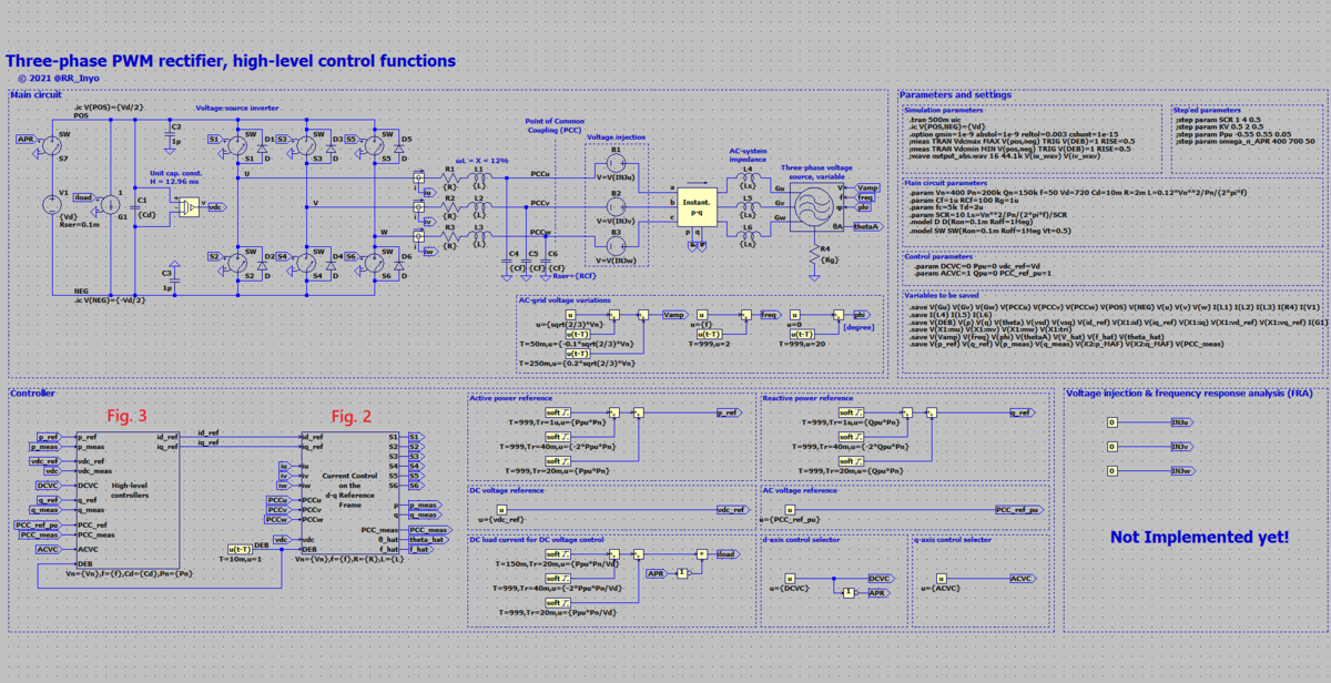 LTspiceによる三相PWM整流器の上位制御とノーズカーブ - The Negligible Lab