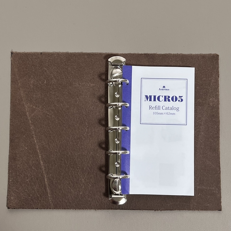 ダイソー牛革でMICRO5システム手帳を作ってみた - さかつれづれ