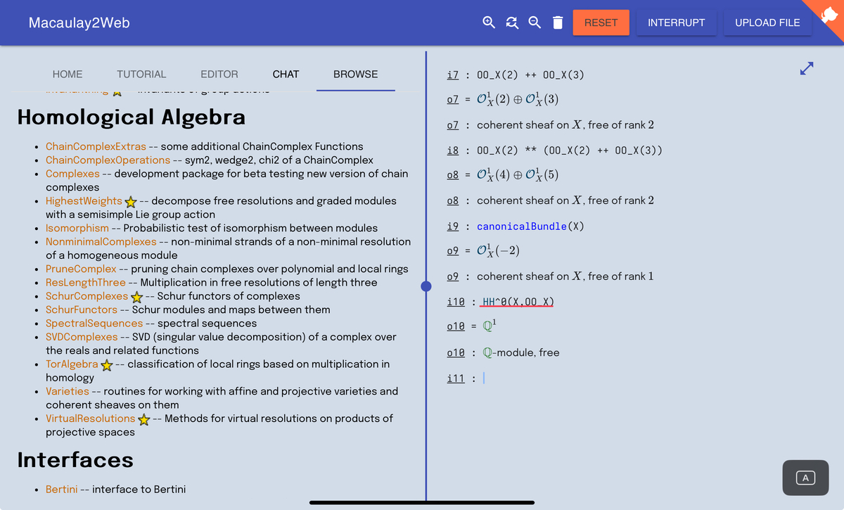 代数幾何の計算機「Macaulay2」を使ってみた - 数学ノート