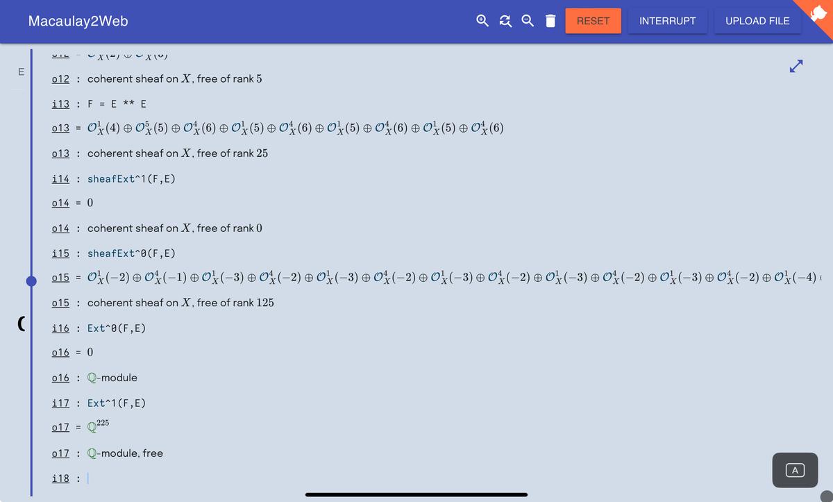 代数幾何の計算機「Macaulay2」を使ってみた - 数学ノート