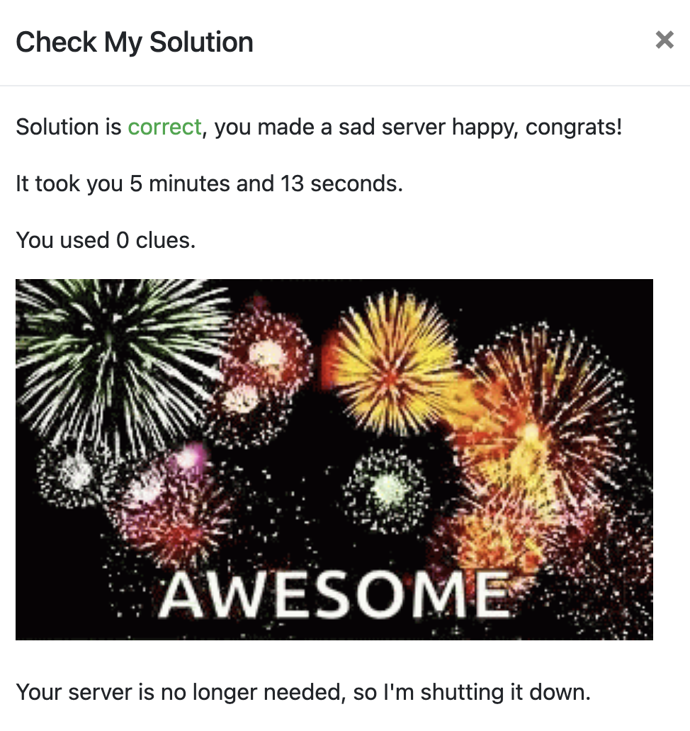 Linux のトラブルシュート問題集の SadServers に取り組んでみた - 継続は力なり