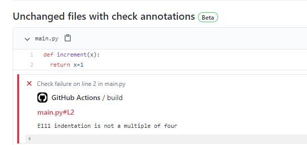 【R&D DevOps通信】GitHub Actions の Problem Matchers でコード中に注釈を入れる (flake8を例に) - Sansan Tech Blog