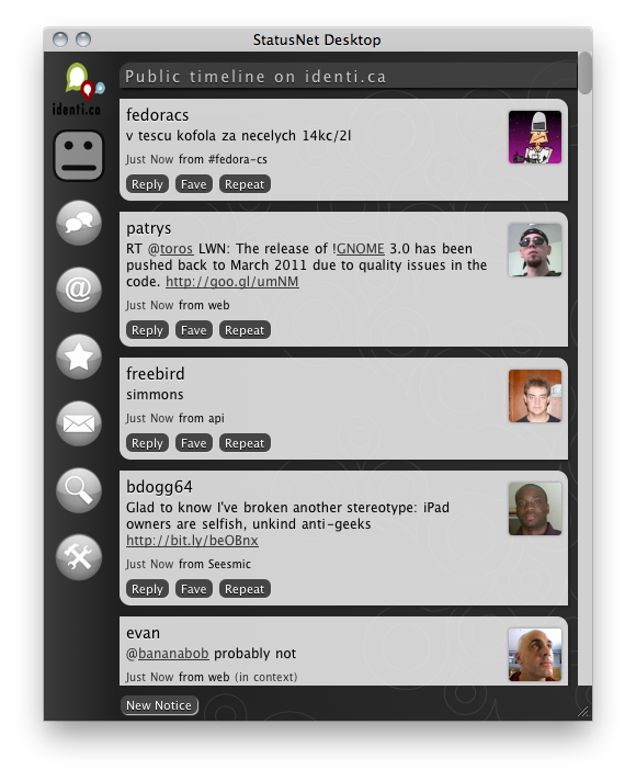 StatusNet 公式クライアントは Titanuim で実装 - toyfish.blog