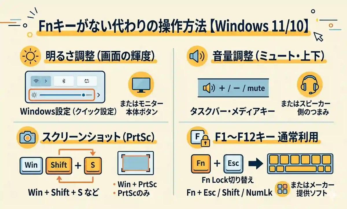 Fnキーがない？どこにあるか確認する方法と代わりの操作まとめ - ささみノート