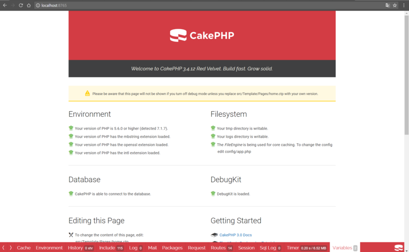 CakePHP 3.4.12 を入れる - sayosigureのブログ