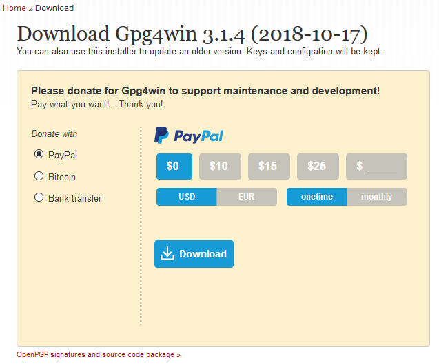 Windows環境でのPGP/GPG（Gpg4win）の使い方（DL・インストール編） - 悪霊にさいなまれる世界 -The Demon-Haunted World