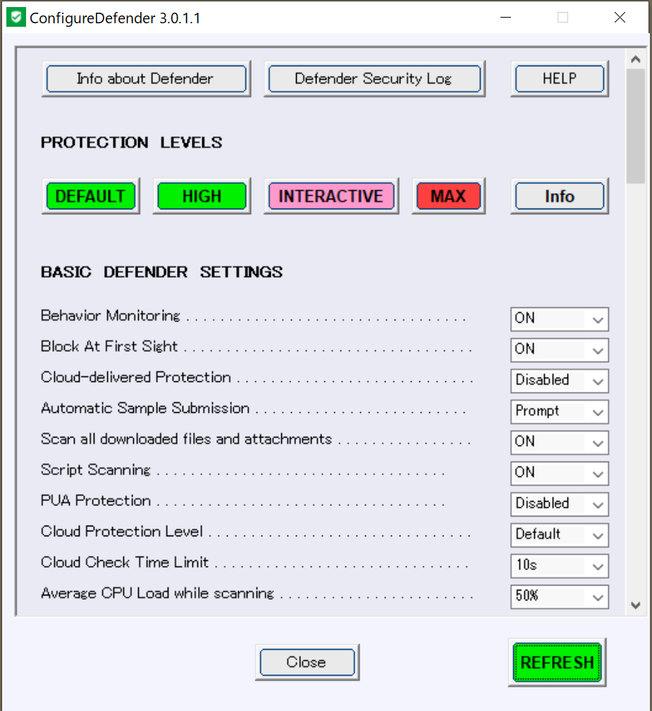 ConfigureDefender (まとめ) - TT Security Tools