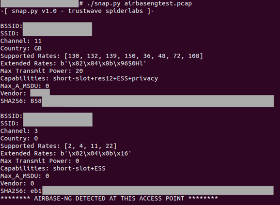 Snappy: A tool to detect rogue WiFi access points on open networks - TT Security Tools