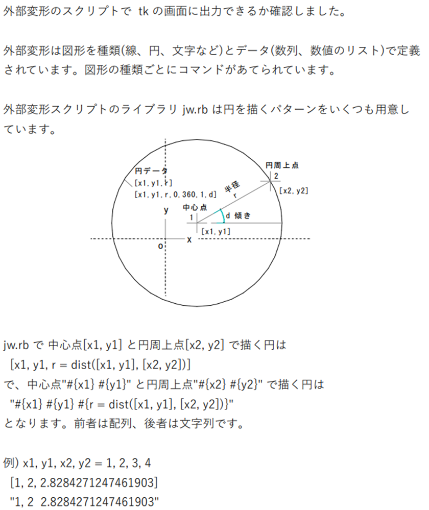 jw_cad 外部変形 － (288) ruby/tk(円を描く) - seenlite’s blog