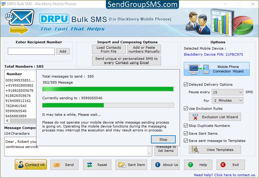 Easy to broadcast SMS globally from PC to mobile using Bulk SMS ...
