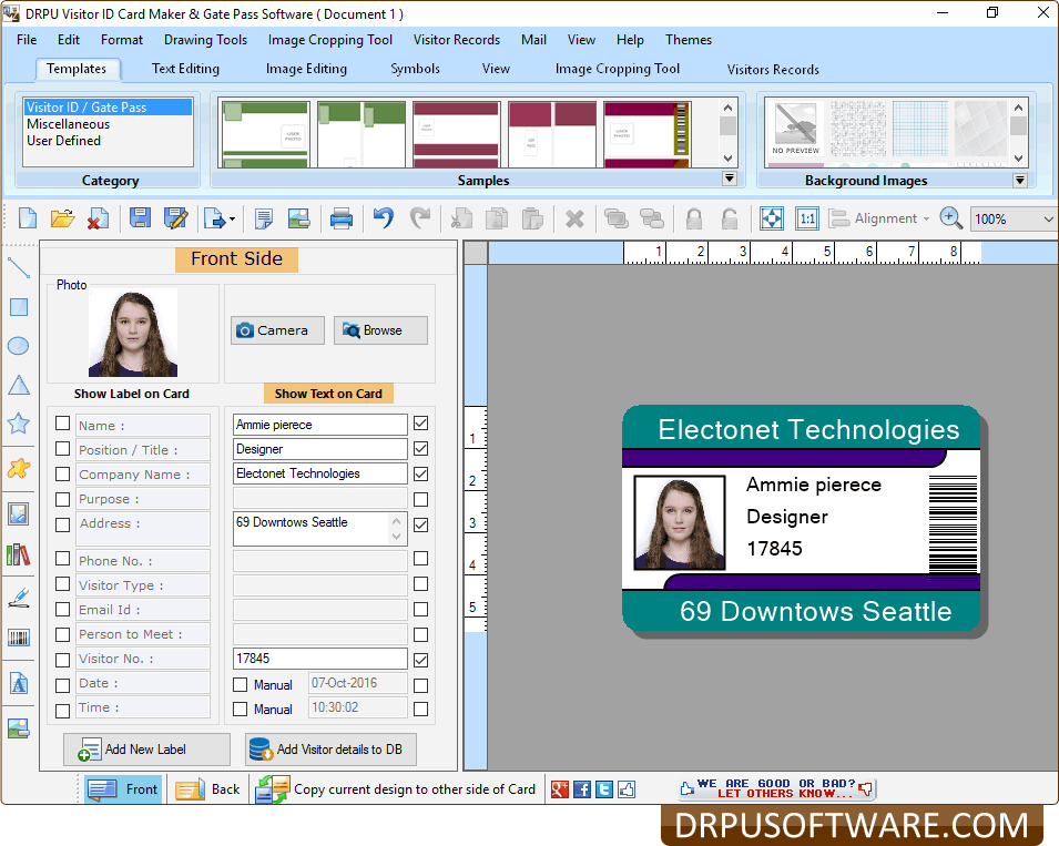 How to generate photo ID cards and gate pass for visitors and manage ...