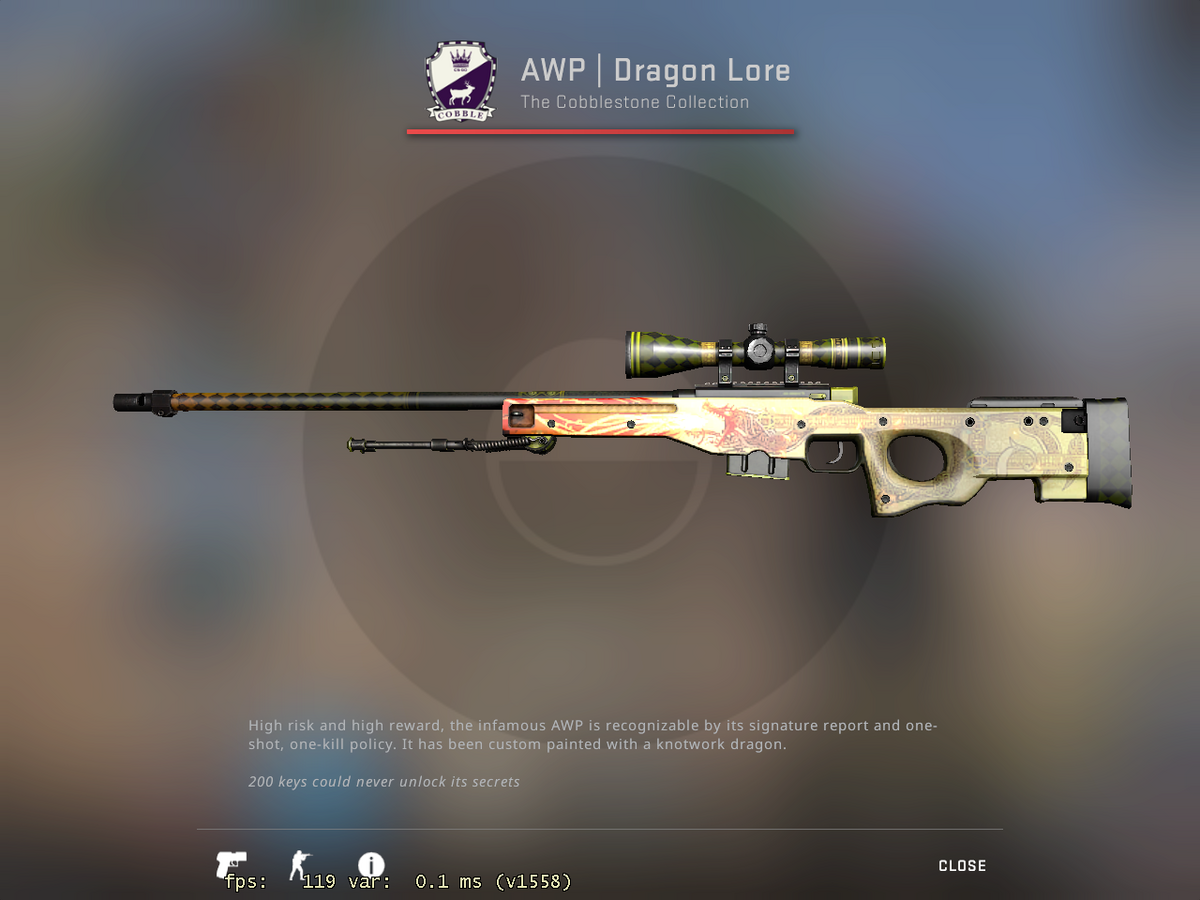 【CSGO経済学】Dragon Loreが高額な理由【解説】 - SepiaMarsブログ