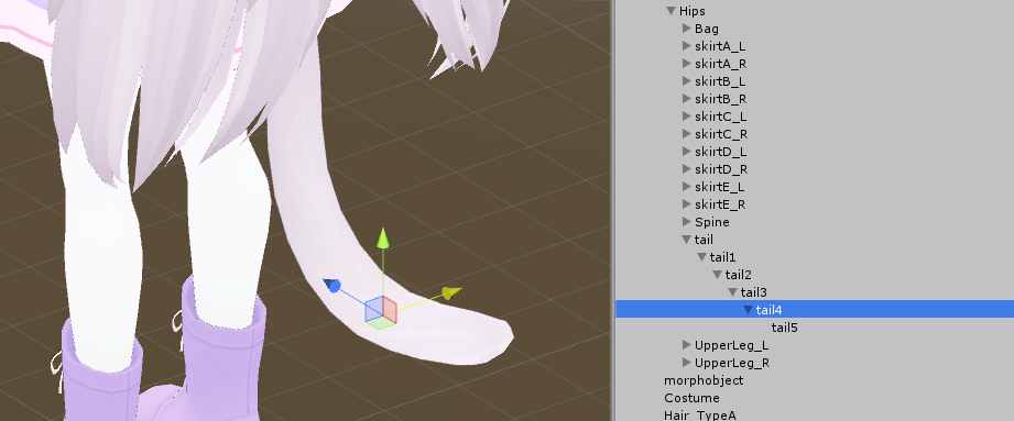 DynamicBoneで揺らしたくないボーンを揺らさない - VRで美少女になりたい人の備忘録
