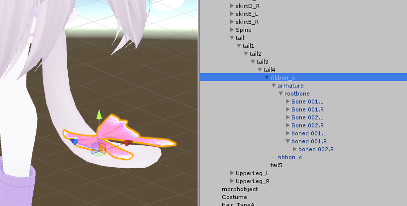 DynamicBoneで揺らしたくないボーンを揺らさない - VRで美少女になりたい人の備忘録