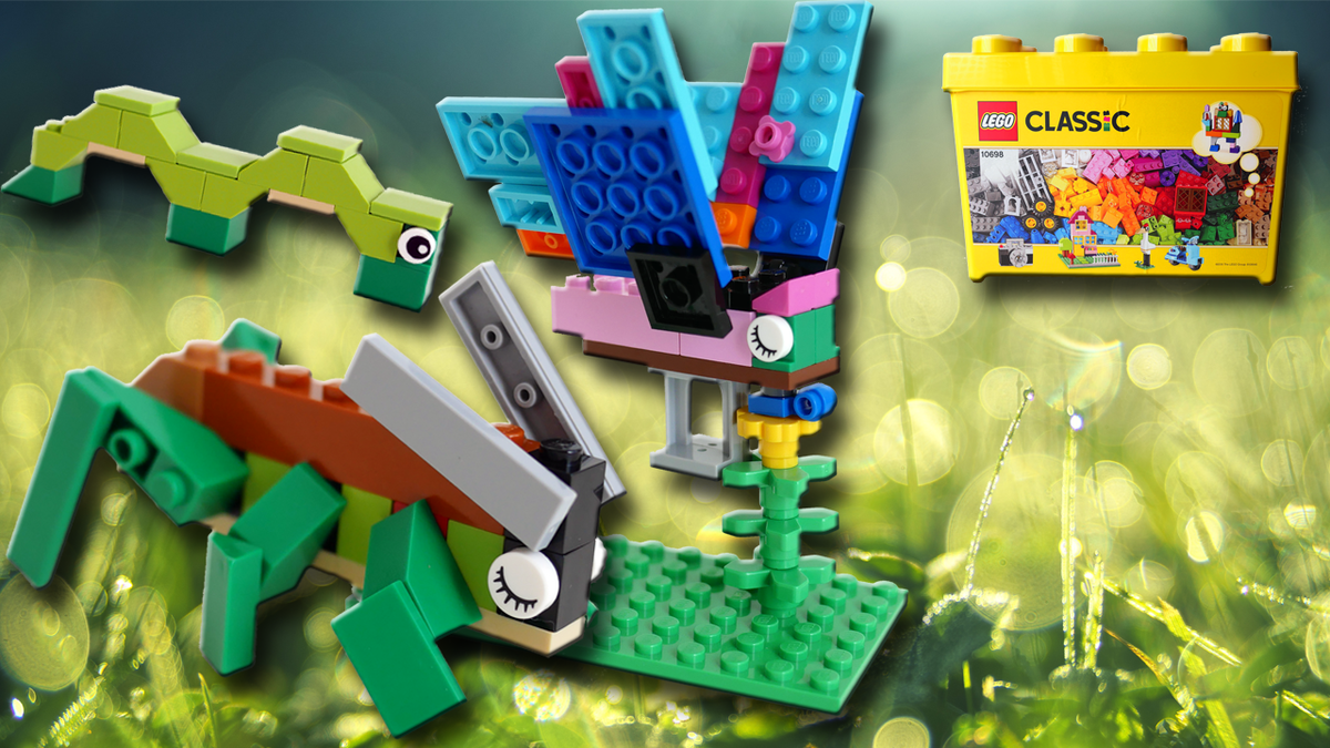 レゴ：昆虫（バッタ、チョウ、イモムシ）の作り方 LEGOクラシック10698だけで作ったよ (オリジナル説明書) - シドロモド記（レゴの作り方）