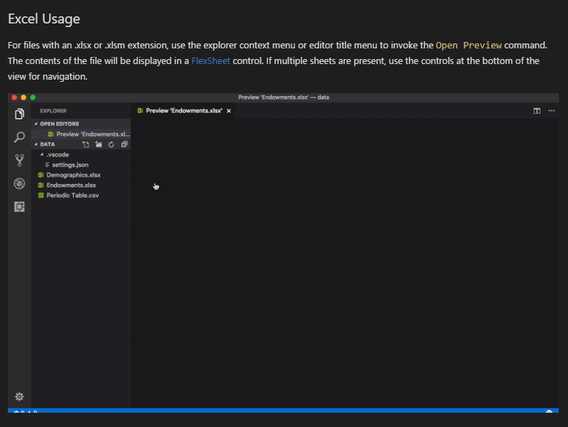 VS CodeでExcel Viewer拡張機能 ちょっと惜しい - いろいろやってみるにっき