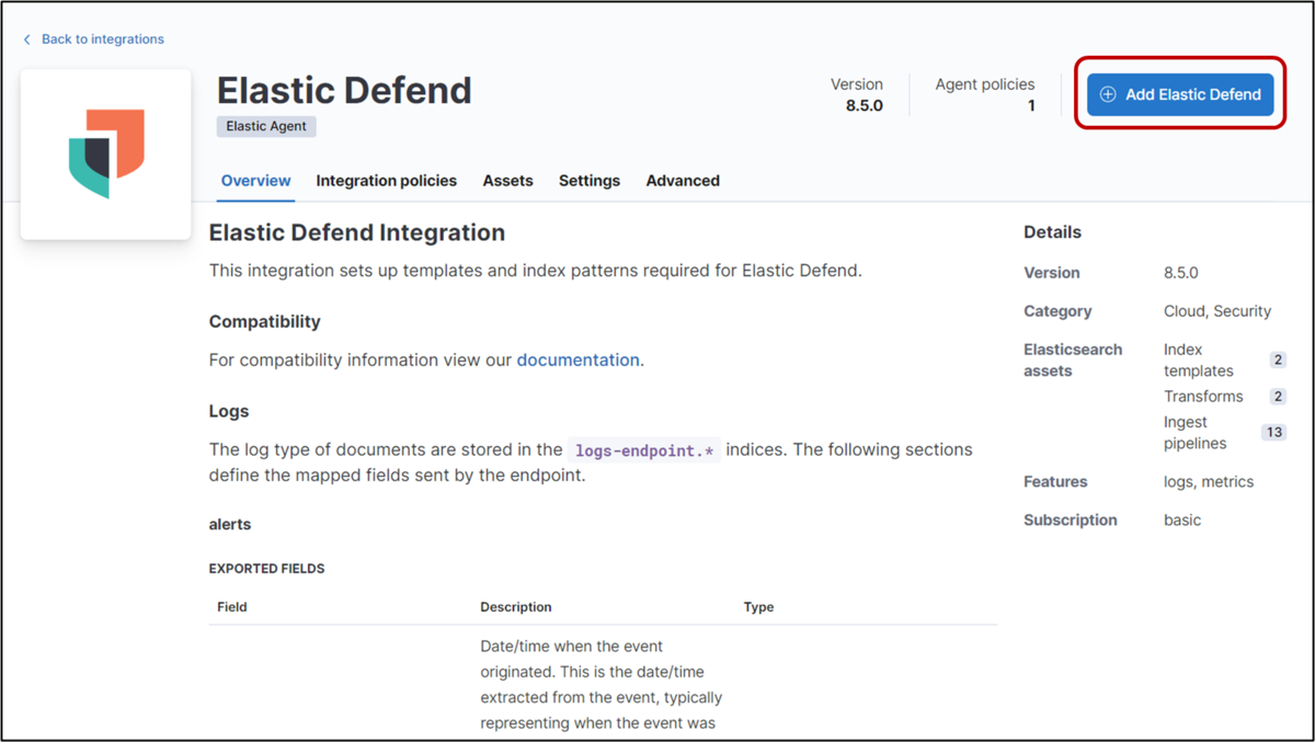 Elastic のエンドポイントセキュリティ(Elastic Defend)でできることを整理してみた - Taste of Tech Topics