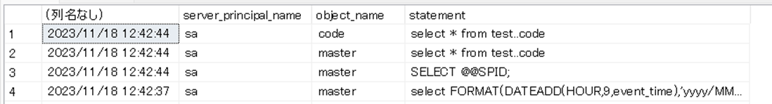 SQLServerの監査ログ機能でフィルターを使ってみた - Shintaro's Laboratory