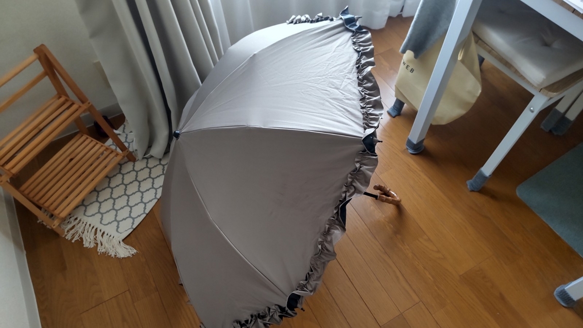 UV遮蔽率99.9％！長いままでも持ち歩ける帽子屋Loo＆cの2段折りたたみ日傘 - 白玉日記