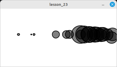 Processing|重力と質量 - プログラミングとウェブデザインの勉強メモ