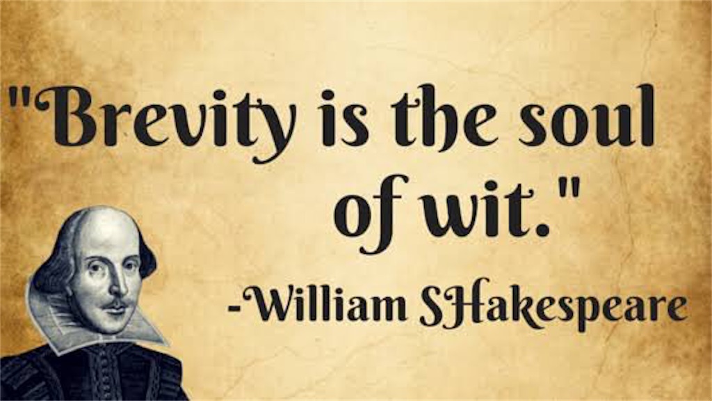 #今日の一問 :2020/06/15 brevity is the soul of wit - #ぷろEnglish