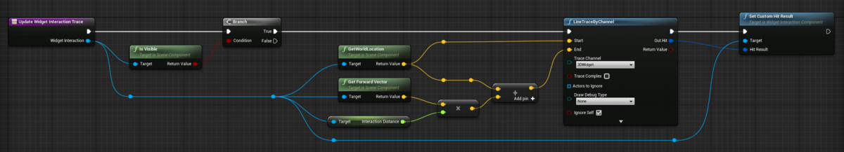【UE4】Widget Interaction Component の衝突判定を自前で処理する - トンコツ開発ブログ