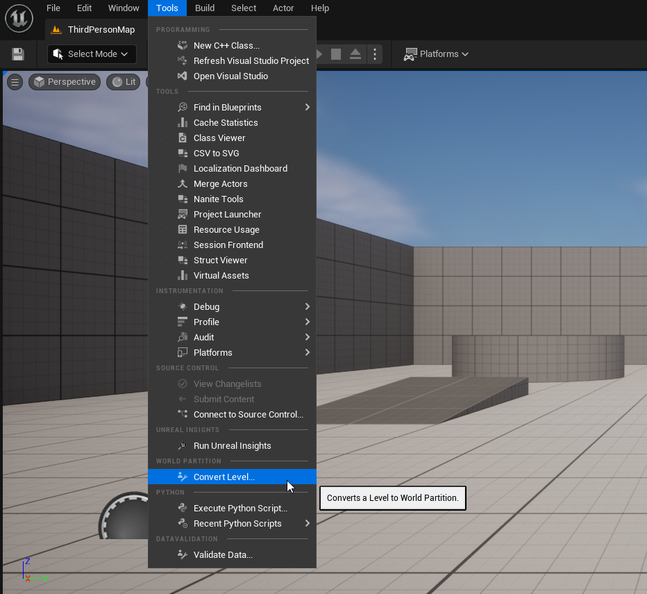 【UE5】既存レベルを World Partition 化する手順やトラブルシューティング - トンコツ開発ブログ
