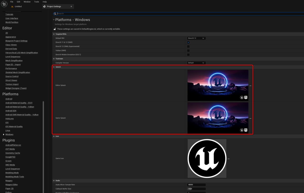 【UE5】スプラッシュスクリーンでランダムな画像を表示する - トンコツ開発ブログ