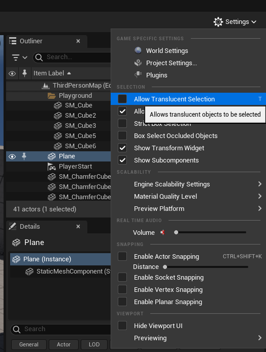 【UE5】半透明のアクターを無視したアクターの選択 - トンコツ開発ブログ