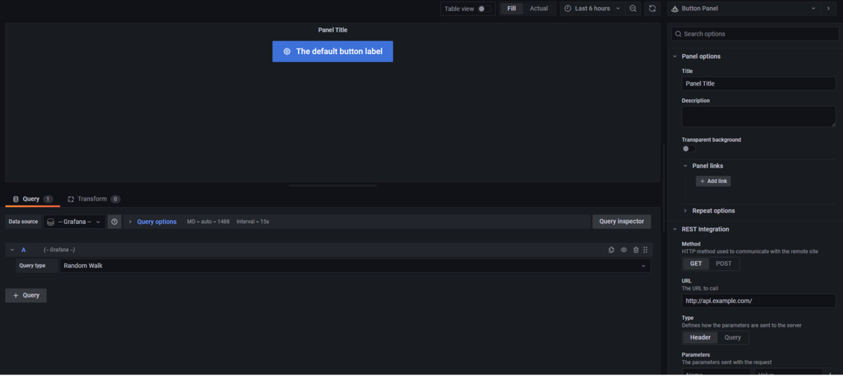 grafanaにボタンを追加 - Bye Bye Moore
